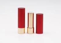 China Red Case With Gold Bottom 3.5g Aluminum Lipstick Tube Empty Lipstick Tube Manufacturer for sale