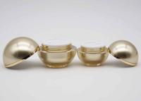 China Spherical Cosmetic Cream Containers Gold Color Volume 30g 50g OEM Available for sale