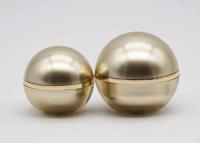 China Spherical Cosmetic Cream Containers Gold Color Volume 30g 50g OEM Available for sale