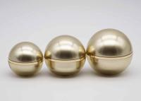 China Spherical Cosmetic Cream Containers Gold Color Volume 30g 50g OEM Available for sale