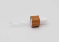 China Regular Bamboo Essential Oil Dropper Bamboo Glass Dropper Caps Bamboo 18mm Dropper Lip For Bottles for sale