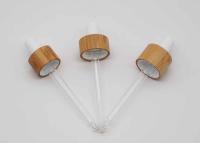 China Regular Bamboo Essential Oil Dropper Bamboo Glass Dropper Caps Bamboo 18mm Dropper Lip For Bottles for sale