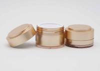 China Brown Cream Jars Cosmetic Packaging Plastic Cylinder 30g 50g 100g for sale