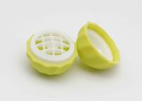 China Lemon Color Lip Balm Container Ball Shaped Plastic Lip Balm Tube With Screw Cap for sale