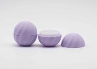 China Purple Egg Shape Lip Balm Tube Plastic Cosmetic Lip Balm Package for sale