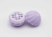 China Purple Egg Shape Lip Balm Tube Plastic Cosmetic Lip Balm Package for sale