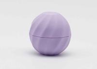 China Purple Egg Shape Lip Balm Tube Plastic Cosmetic Lip Balm Package for sale