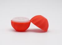 China Empty Egg Shape Glossy Lipstick Container 7g Plastic Round Ball Lip Balm Tube for sale