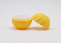 China Small MOQ Yellow Cosmetic Lip Balm Tube 7g Plastic Ball Shape Lip Balm Tube for sale