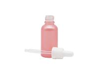 China Empty 50ml 100ml Cosmetic Essential Oil Bottles Glass Pink Color Personal Care for sale