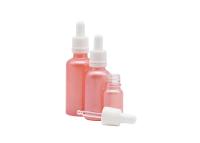 China Empty 50ml 100ml Cosmetic Essential Oil Bottles Glass Pink Color Personal Care for sale