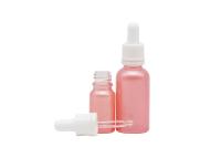 China Empty 50ml 100ml Cosmetic Essential Oil Bottles Glass Pink Color Personal Care for sale