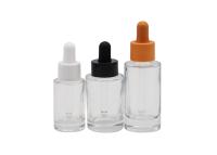 China Empty Glass Dropper Bottles 30ml 50ml Transparent Dropper Bottles For Essential Oils for sale