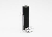 China Twist Refillable 10ml Cosmetic Perfume Tester Bottle Cylinder Aluminum Black for sale