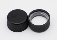 China Customized Plastic Child Proof Cap For Bottles Black 20mm Screw Cap for sale