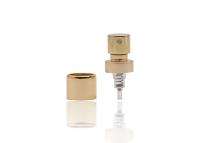 China Glass Bottle Pump Sprayer 15/410 Mist Sprayer Gold Crimp Spray Pump With Collar for sale