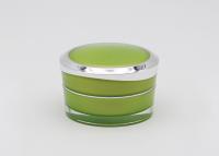 China Cylinder Cosmetic Cream Jar 50g Plastic Cream Container for sale