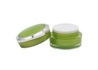 China Cylinder Cosmetic Cream Jar 50g Plastic Cream Container for sale