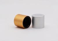 China Matte Silver Perfume Cap Aluminum Cylinder Bottle Lids Non Spill for sale