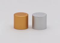 China Matte Silver Perfume Cap Aluminum Cylinder Bottle Lids Non Spill for sale