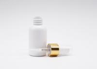 China Travel Pocket Plastic Spray Bottle 30ml Cylinder With Gold Aluminum Collar for sale