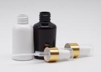 China Travel Pocket Plastic Spray Bottle 30ml Cylinder With Gold Aluminum Collar for sale