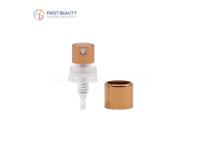 China Aluminum Crimpless Perfume Sprayer Pump 0.05ml Output Gold Color for sale