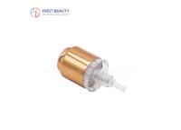 China Aluminum Crimpless Perfume Sprayer Pump 0.05ml Output Gold Color for sale