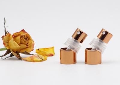 China Aluminum Crimpless Perfume Sprayer Pump 0.05ml Output Gold Color for sale