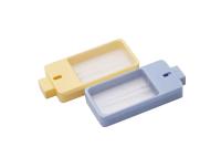 China Yellow Color 38ml Plastic Atomizer Refillable Credit Card Perfume Bottle for sale