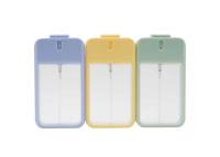 China Yellow Color 38ml Plastic Atomizer Refillable Credit Card Perfume Bottle for sale