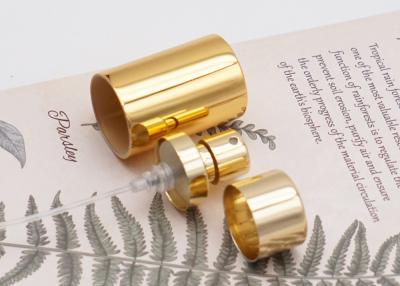 China Aluminum Crimp Perfume Sprayer Shiny Gold Non Spill With Collar Fea15 Mist for sale