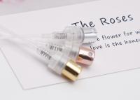 China Crimpless Rose Gold Perfume Spray Pump Aluminum Plastic With Collar For Bottles for sale