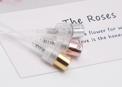 China Crimpless Rose Gold Perfume Spray Pump Aluminum Plastic With Collar For Bottles for sale