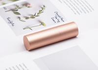 China Cylinder Rose Gold 3.5g Lipstick Tube Aluminum Magnetic Cosmetic Container for sale