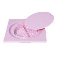 China 3 Inch 4 Inch Pvc Floor Drains With Trap Pink 15x15CM  Plastic  Deodorize for sale