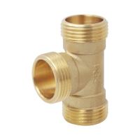 China 8mm 10mm Compression Tee  Brass Equal Tee MM for sale