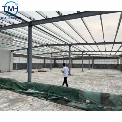 China Structural Steel Fabricators Steel Frame Shed Building Q355 H Beam 30m Span for sale