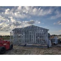 China Wind Resistance Prefab Light Steel Villa 5 Bedrooms 100x3.0 Steel Column for sale