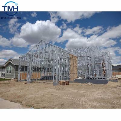 China Light Gauge Steel Structure Prefab Villa Modern Design 89x40x0.8mm G550 for sale