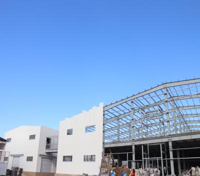 China Long Span Hot Dipped Galvanized Light Steel Workshop Building 120 km/h Wind Resistance for sale