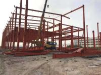China Custom Two Stroey Steel Structure Warehouse Building With Mezzanine Platforms For Storage for sale