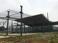 China Hot Dip Galvanized Long Span Steel Structure Workshop 120 km/h Wind Resistance for sale