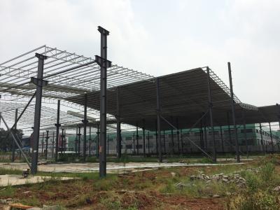 China Hot Dip Galvanized Long Span Steel Structure Workshop 120 km/h Wind Resistance for sale