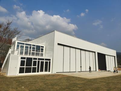 China Light Steel Structure Hangar 50m Clear Span Durable Low Maintenance Aircraft Storage Building for sale