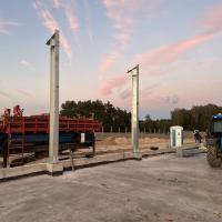 China Q235 Prefabricated Steel Structure Warehouse Building M20 Anchor Bolt Rockwool Wall Panel 75mm for sale