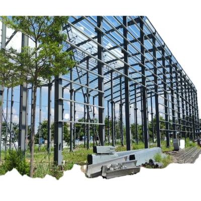 China Prefabricated Steel Workshop Building 50 Year Lifespan Aluminum Alloy Window for sale