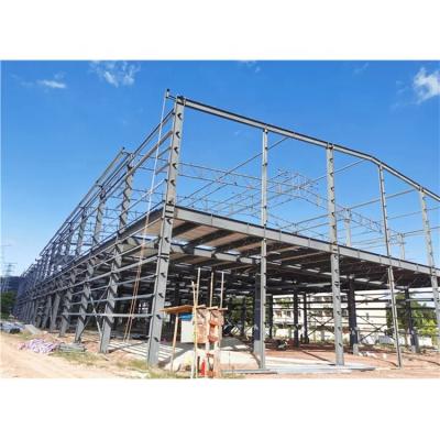China Q235 Q345 Steel Frame Storage Building 250-450㎡ Sandwich Panel Workshop for sale