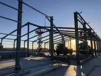China Steel Frame Storage Building 250-450sqm for 40HC Container Durable Steel Panels for sale