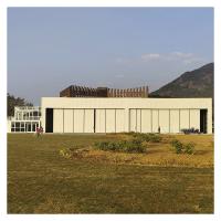 China High Strength Steel Truss Garage Hangar Building 50mm PU Sandwich Panel for sale
